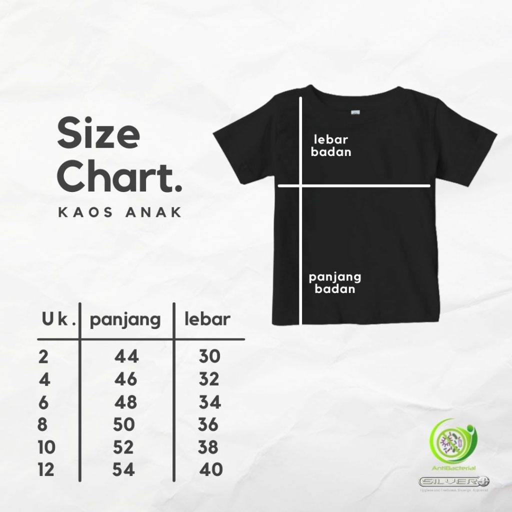 Kaos Anak Putih – H&2